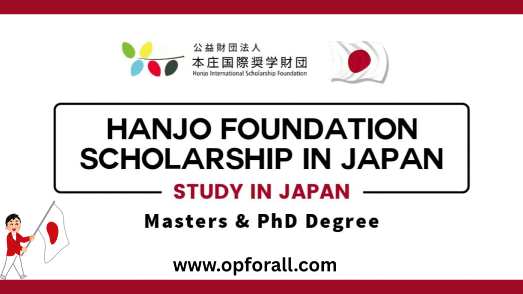 Honjo International Scholarship 2026 in Japan | Fully Funded - OpforAll